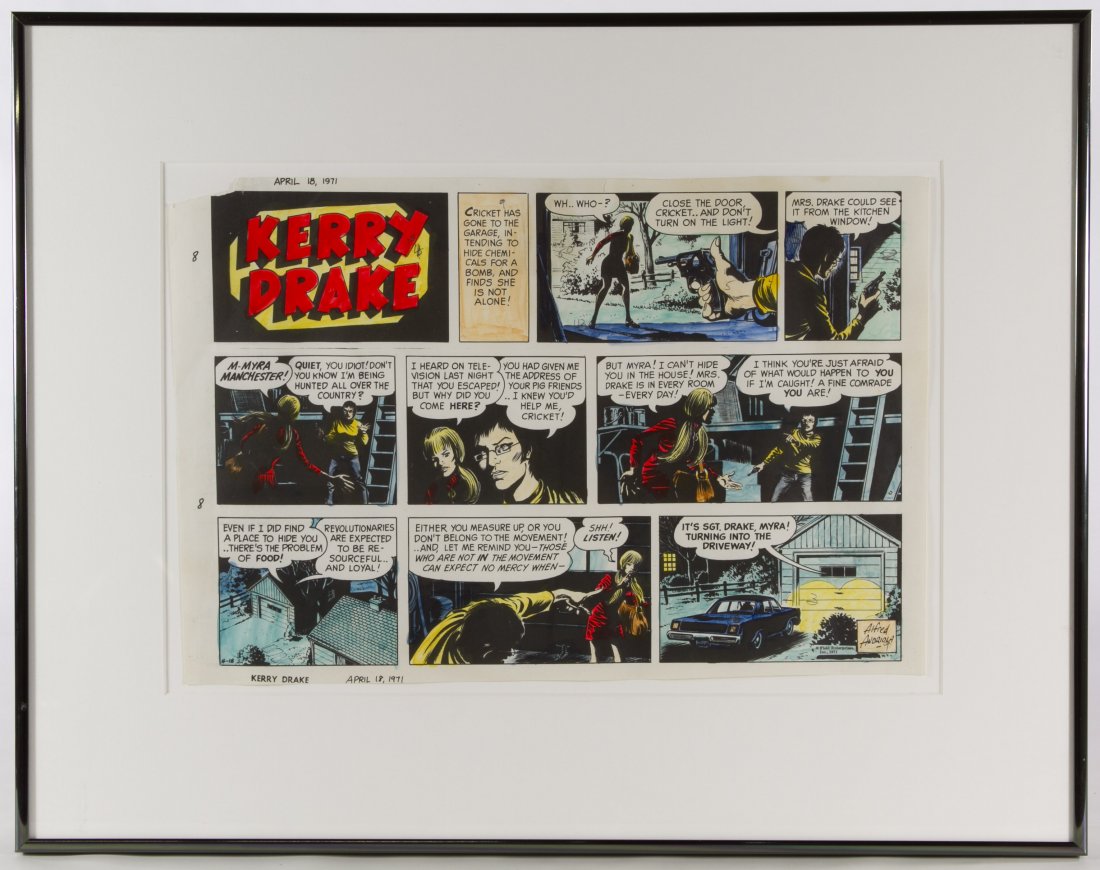 Kerry Drake Framed Original Comic Strip