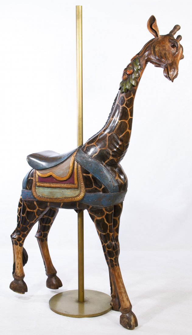 Carved Wood Carousel Giraffe