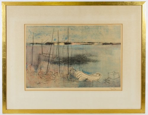 Joe Jones (American, 1909-1963) 'Harbor' Colored