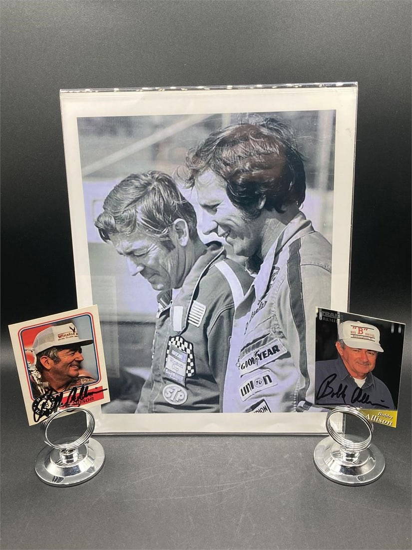 8x10 Bobby Allison & Dale Earnhardt Photo & Cards Auction