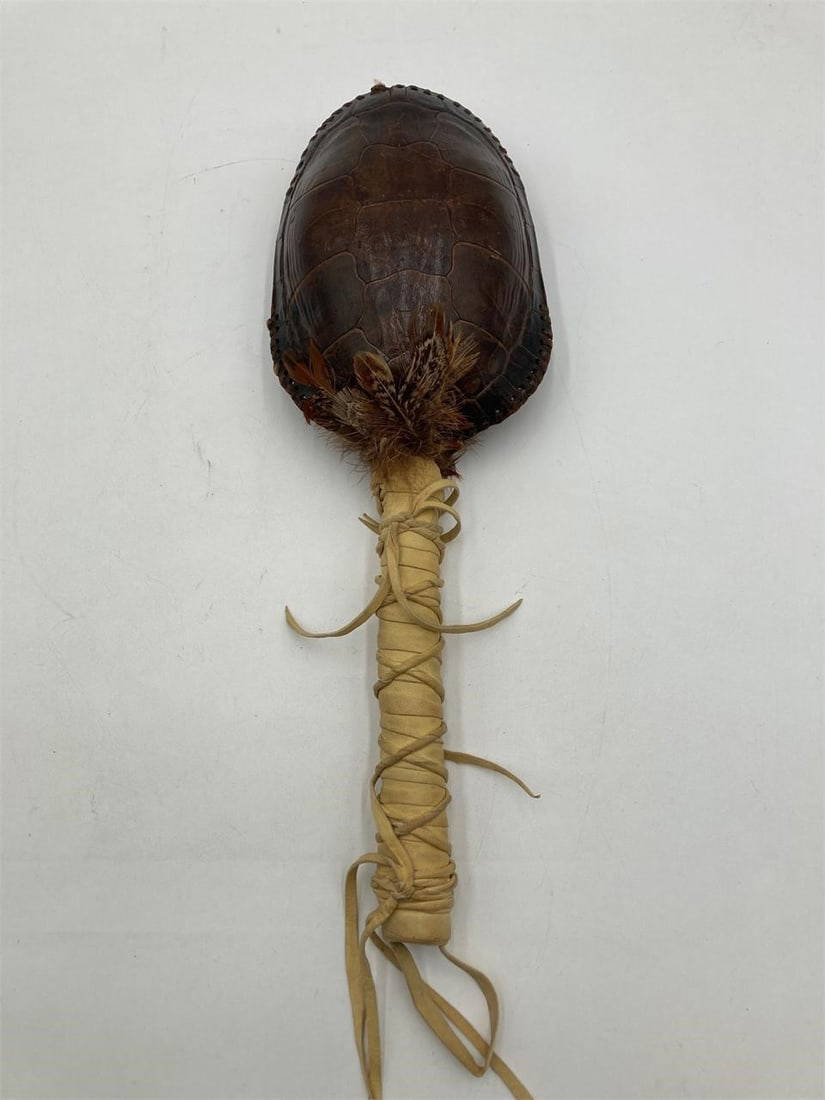 Native American Shaman Turtle Shell Rattle Auction