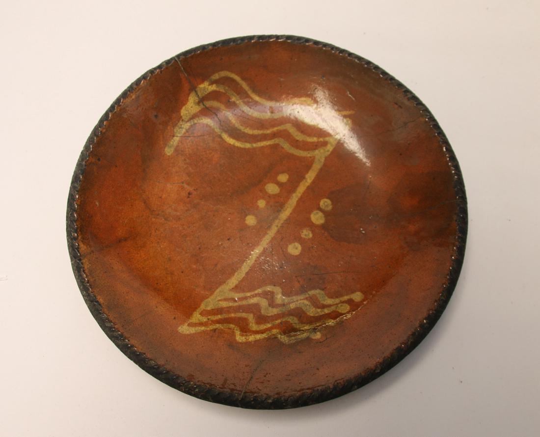 19TH CENTURY REDWARE PIE PLATE