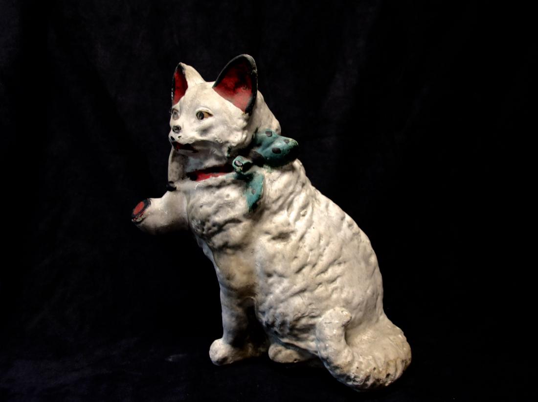 Chalkware Cat With Pipe