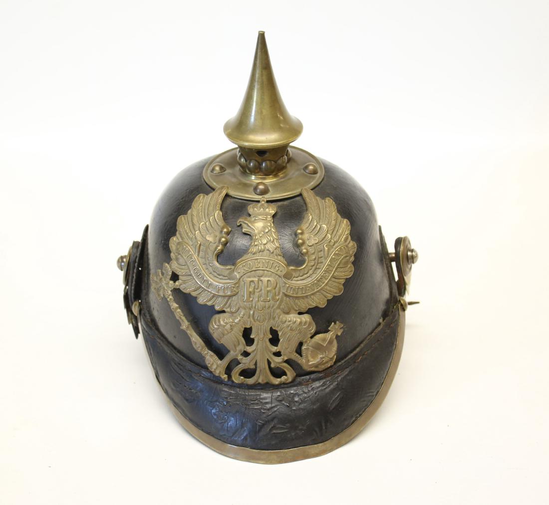PRUSSIAN TYPE LEATHER HELMET