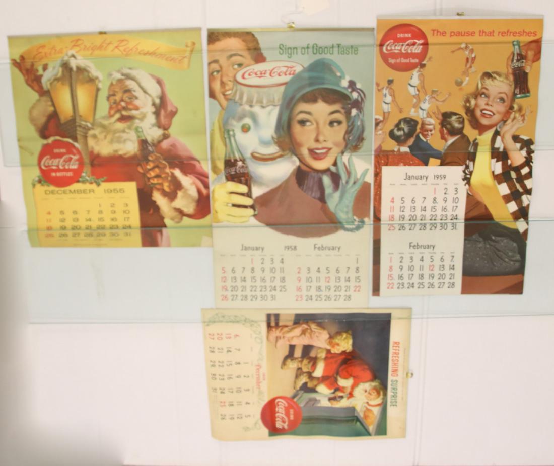 (4) COCA COLA CALENDARS