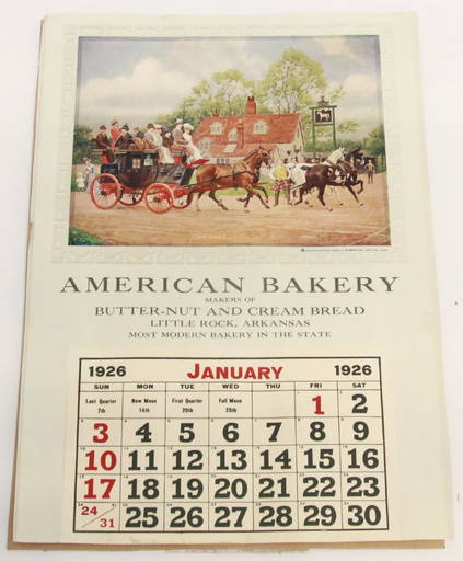 Vintage Advertising Calendar Sample