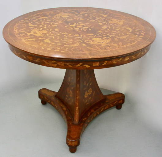 French Marquetry Inlaid Table