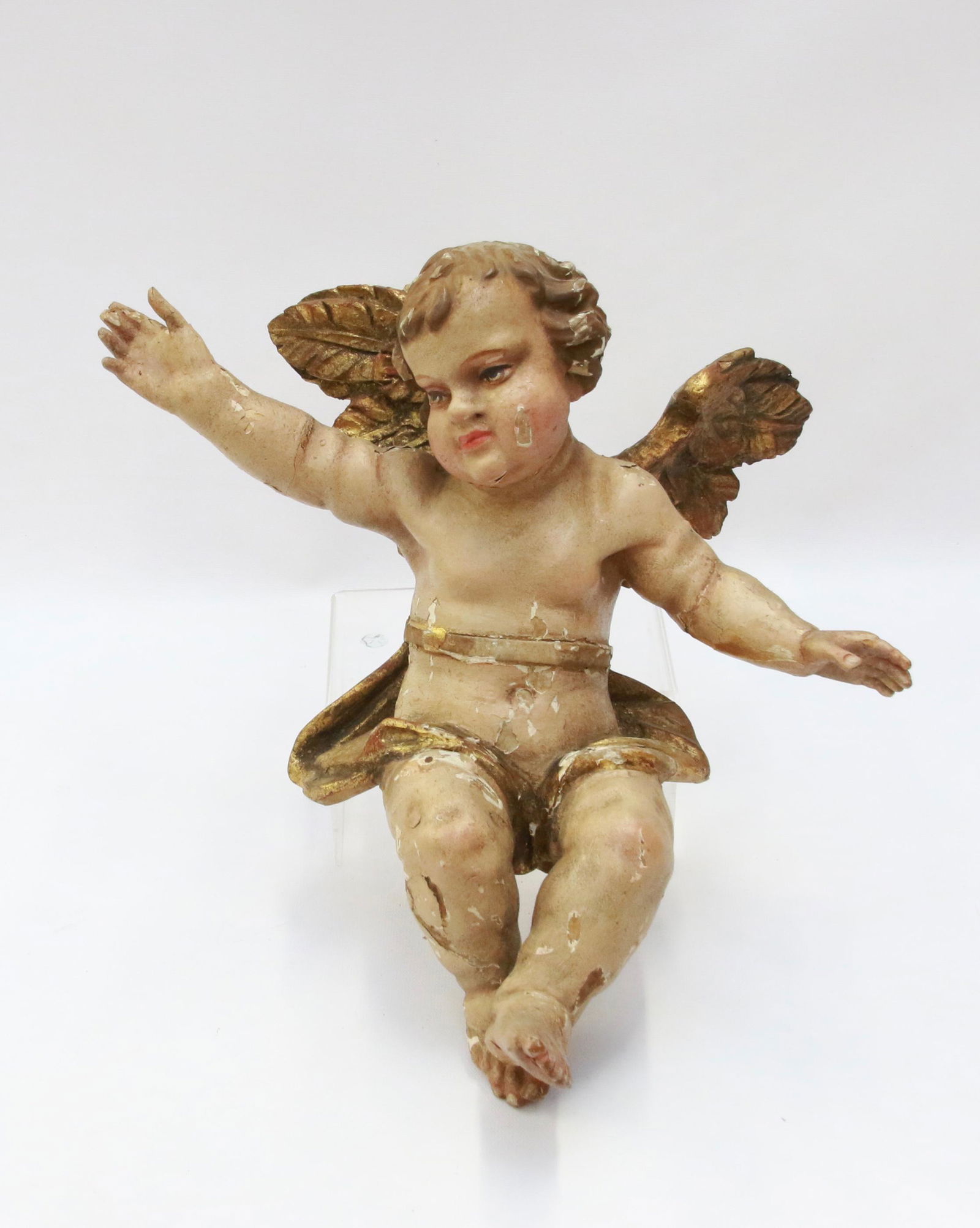 HAND CARVED WOODEN CHERUB - Nov 08, 2019 | Hartzell's Auction Gallery ...