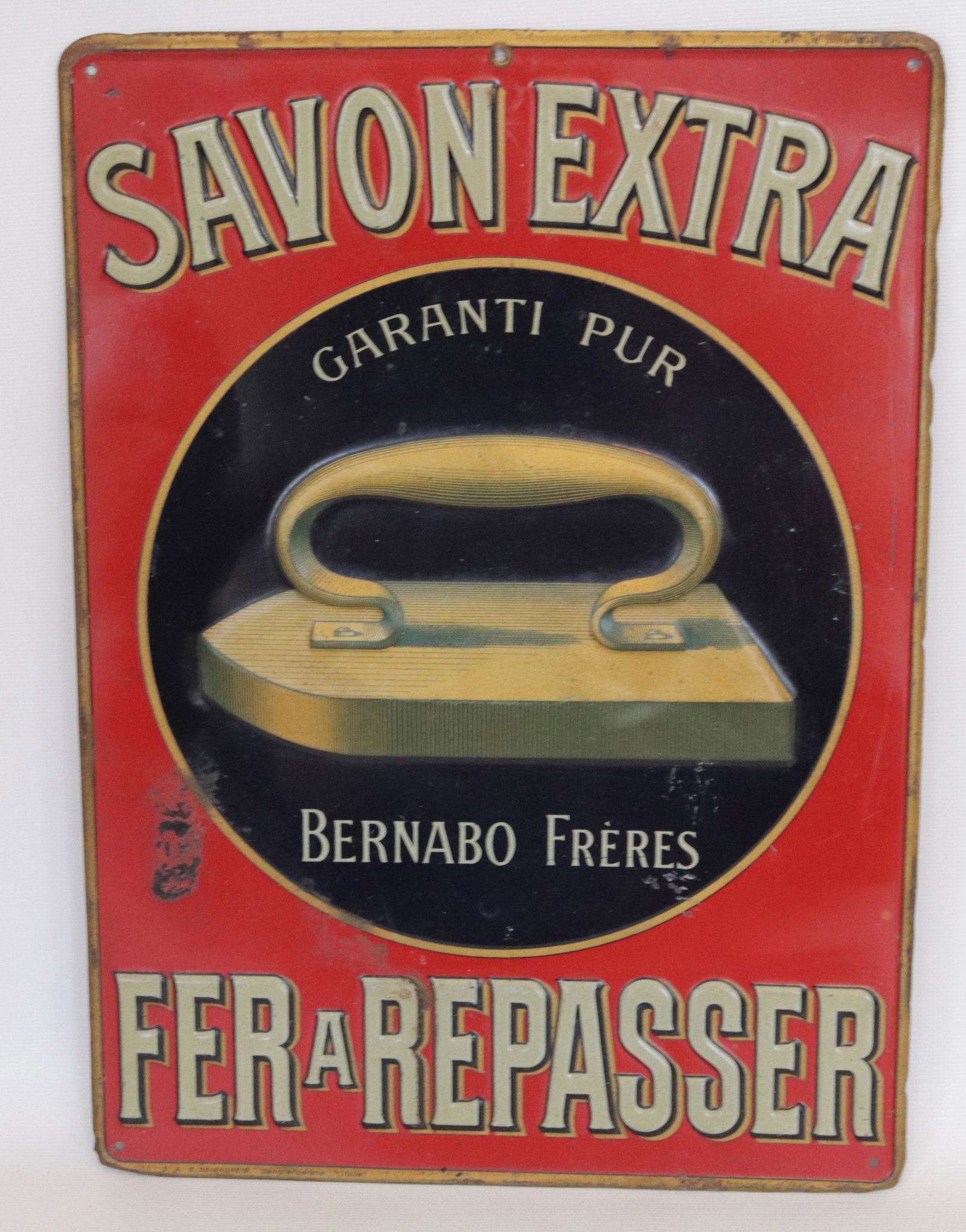 For Auction: FRENCH "FLAT IRON" ADVERTISING SIGN (#0120) on May 02 ...