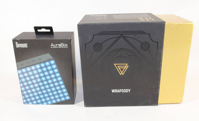 Pair Of Origaudio Headphones And Divoom Aurabox