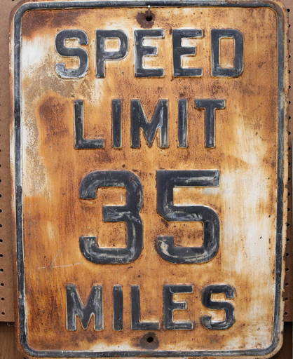 Vintage Speed Limit Sign
