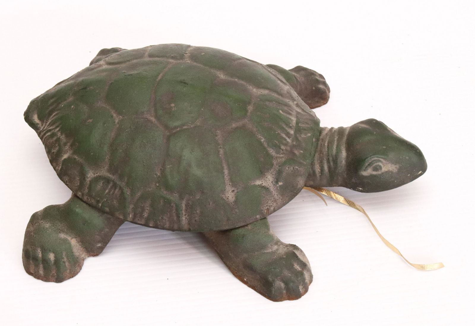 Painted Cast Iron Turtle Spittoon