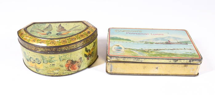 (2) Tin Litho Advertising Tins