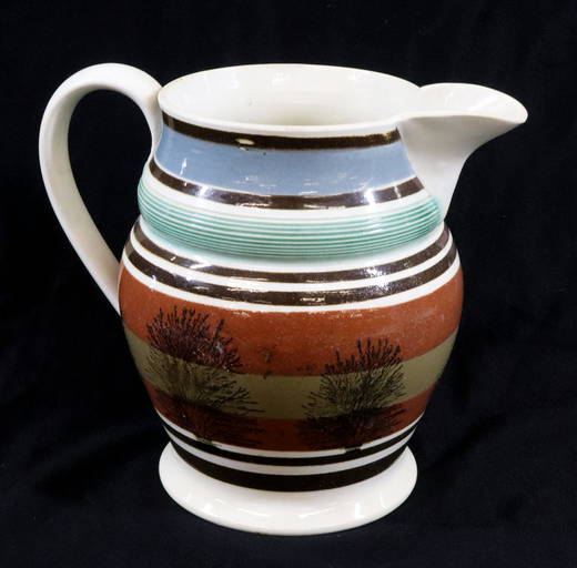 19th Century Mochaware Pitcher