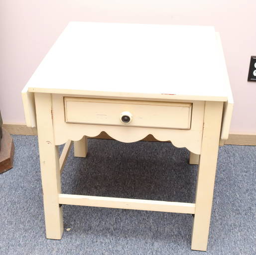 Painted Wooden Drop Leaf Table