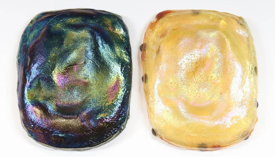 (2) Tiffany Turtle Back Tiles