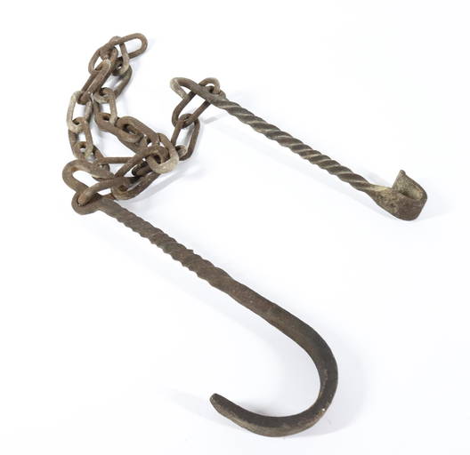 EARLY FIREPLACE CHAIN AND HOOKS (#0527) on Nov 19, 2022 | Hartzell's ...