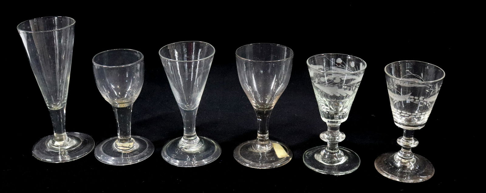 (6) Early Wine Glasses