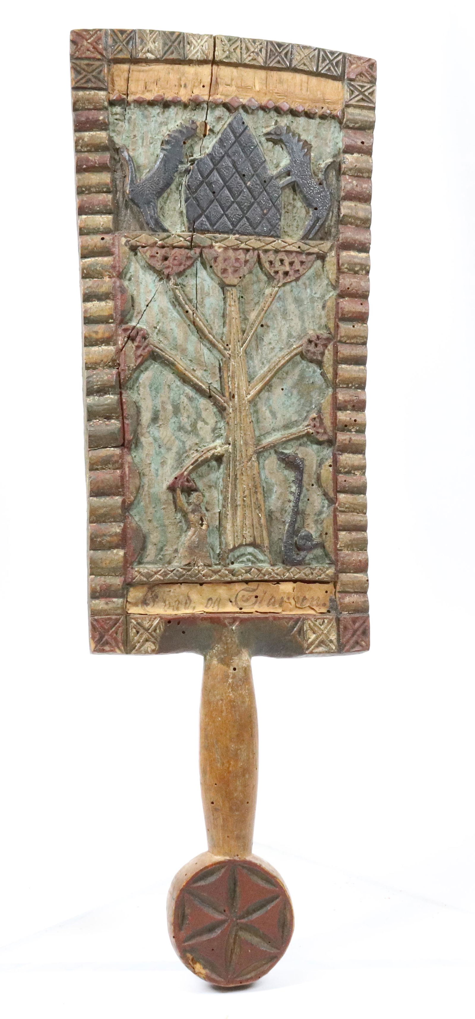 19th C. Carved Washing Bat