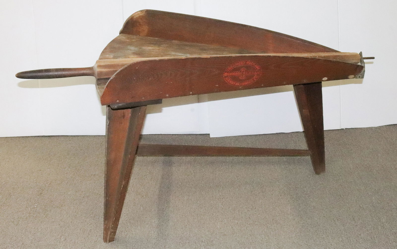 Primitive Wooden Butter Worker Table