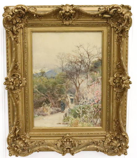 Alfred Parsons (1847 1920) Asian Watercolor