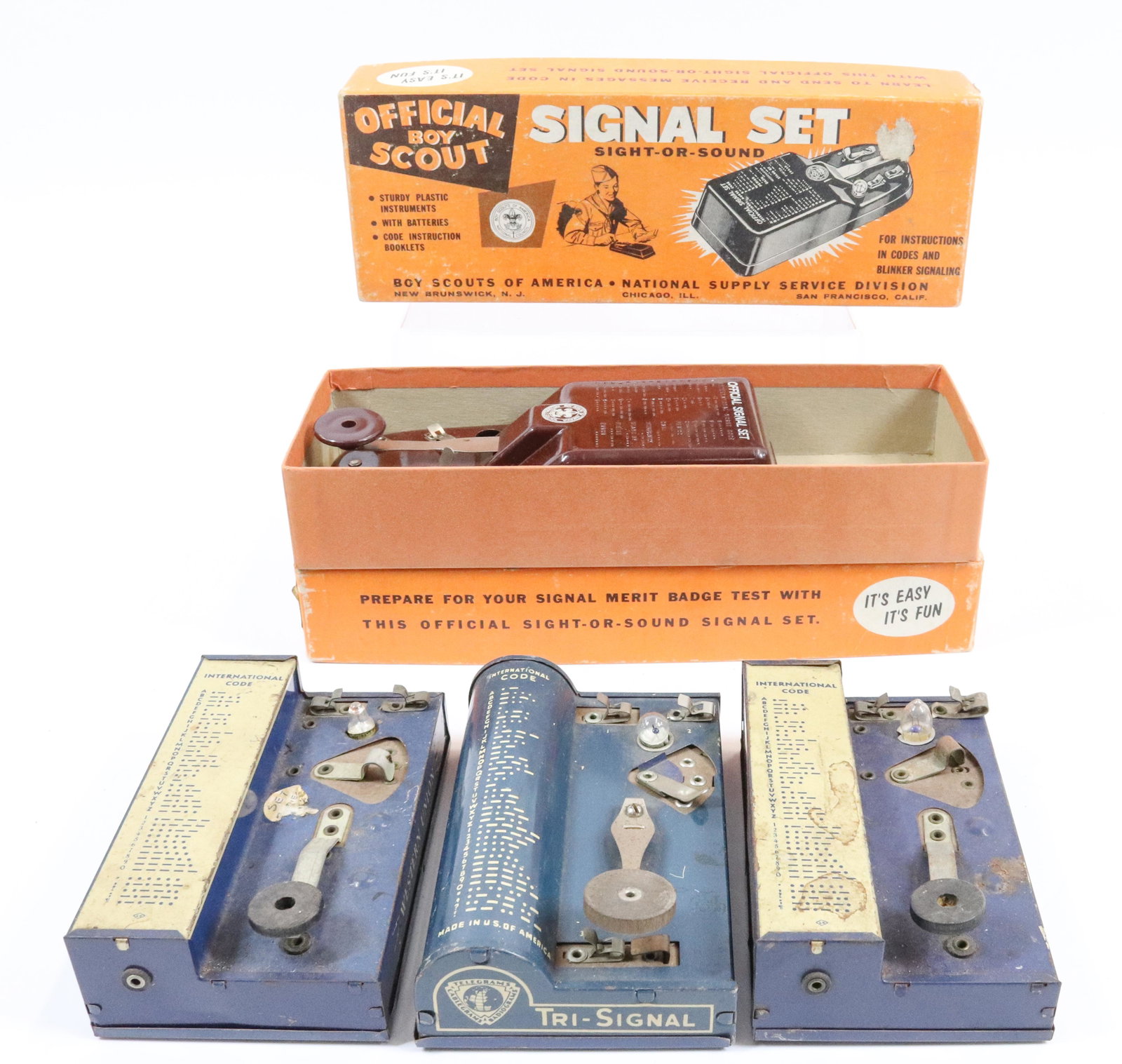 Boy Scout Signal Set And Telegraph Sets