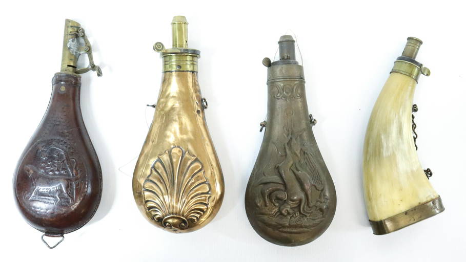 Antique Powder Flask Lot