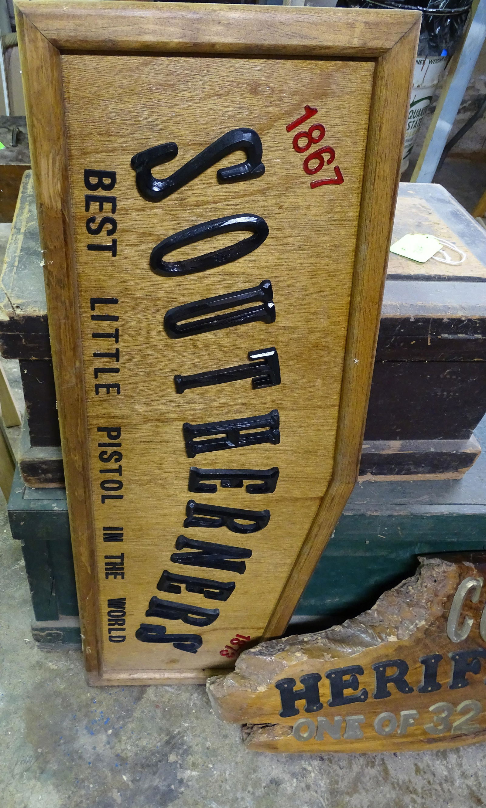 (2) Gun Display Signs Auction