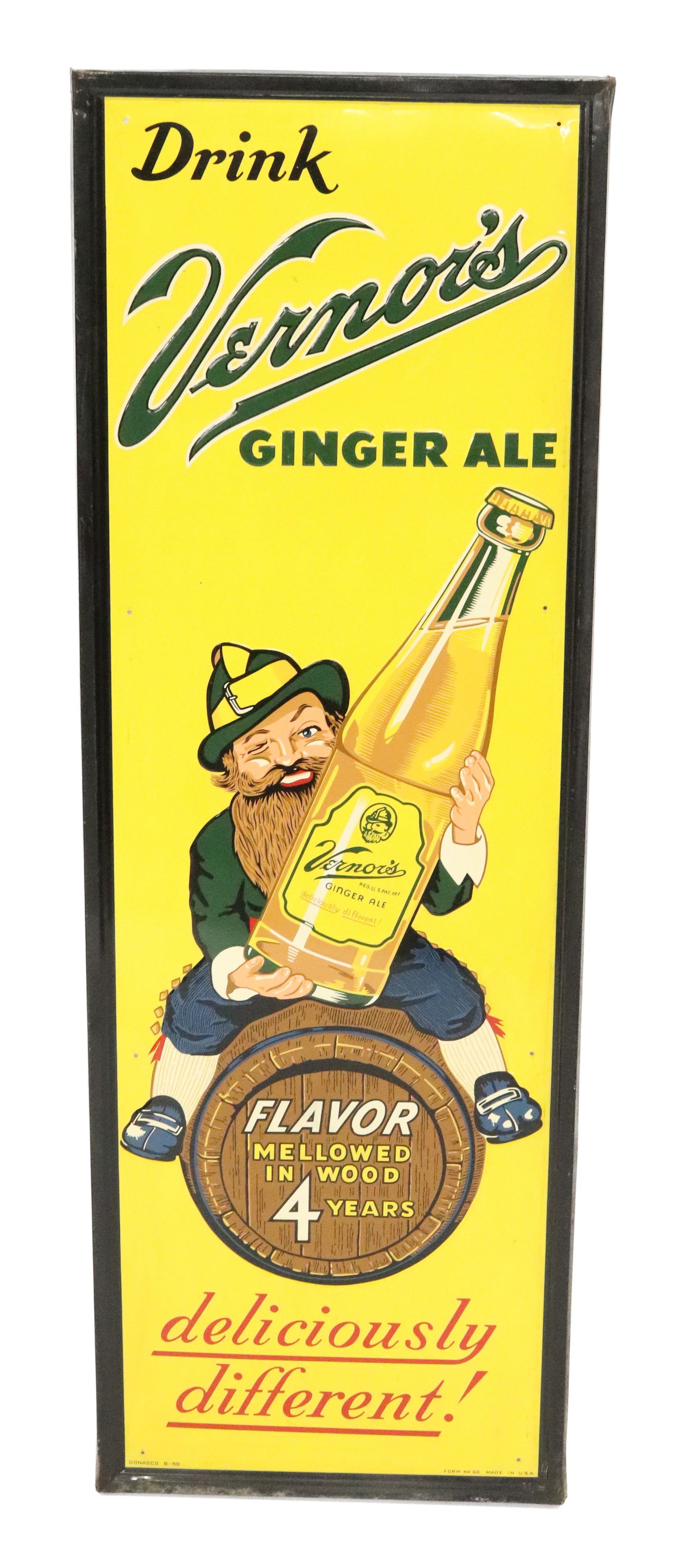 Rare Vernors Ginger Ale Advertising Sign Auction