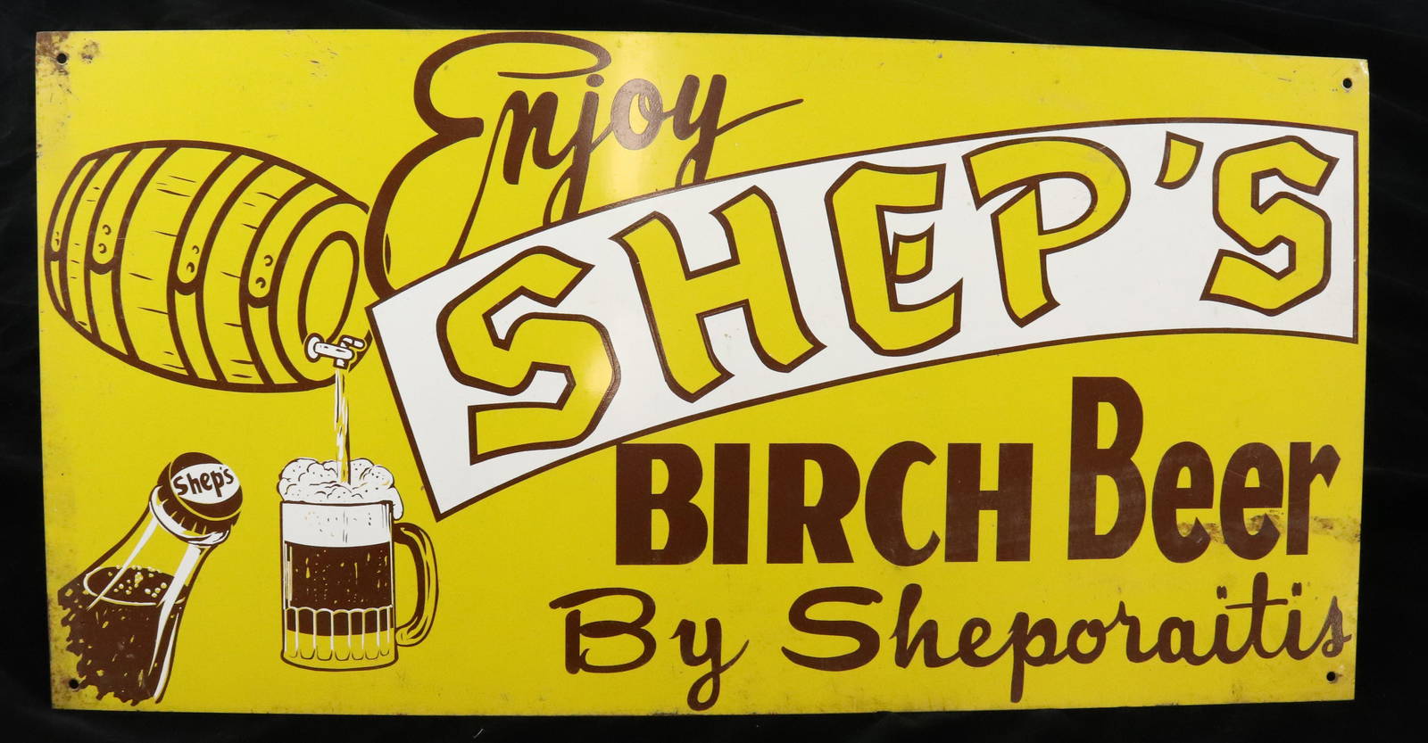 Shep' Advertising Tin Sign Auction