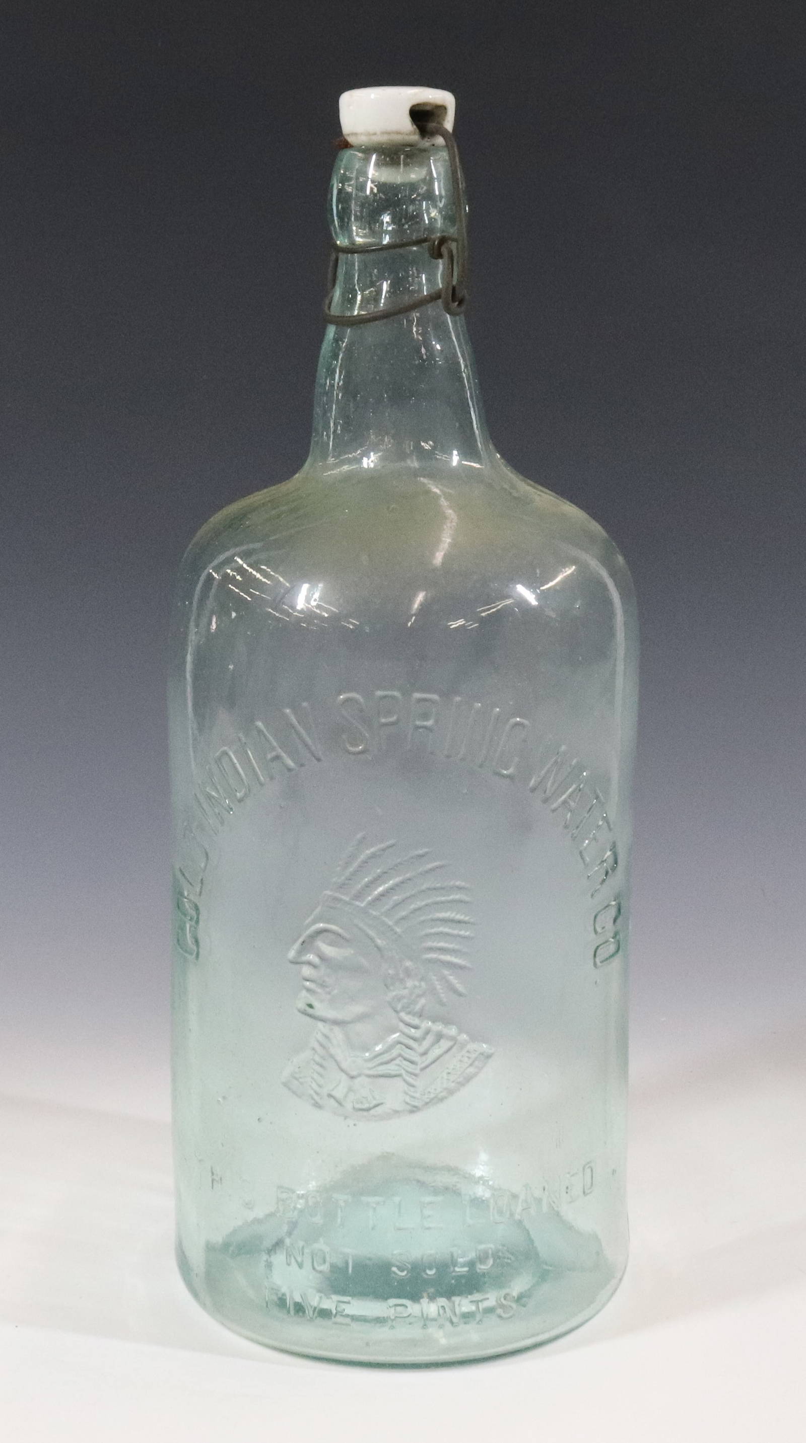 Cold Indian Spring Water Co. Bottle Auction