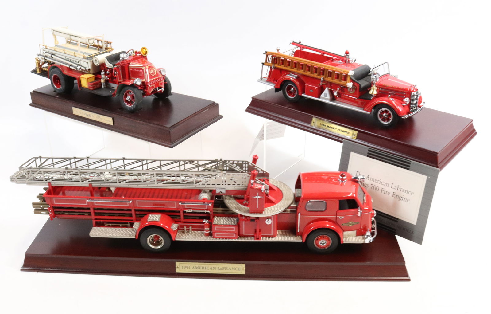 (3) Franklin Mint Precision Model Fire Trucks Auction