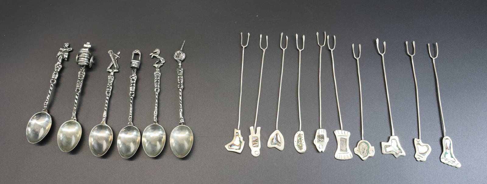 Lot Of Appetizer Picks And Decorative Spoons Auction