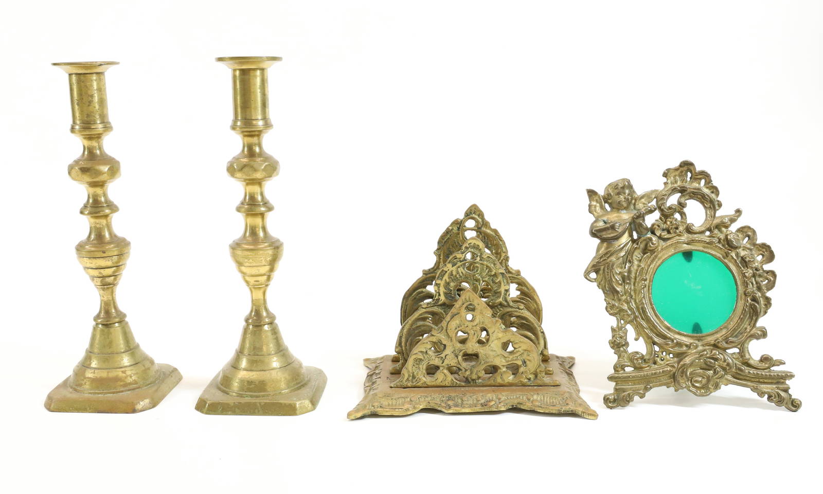 Lot Of Vintage Brass Items Auction