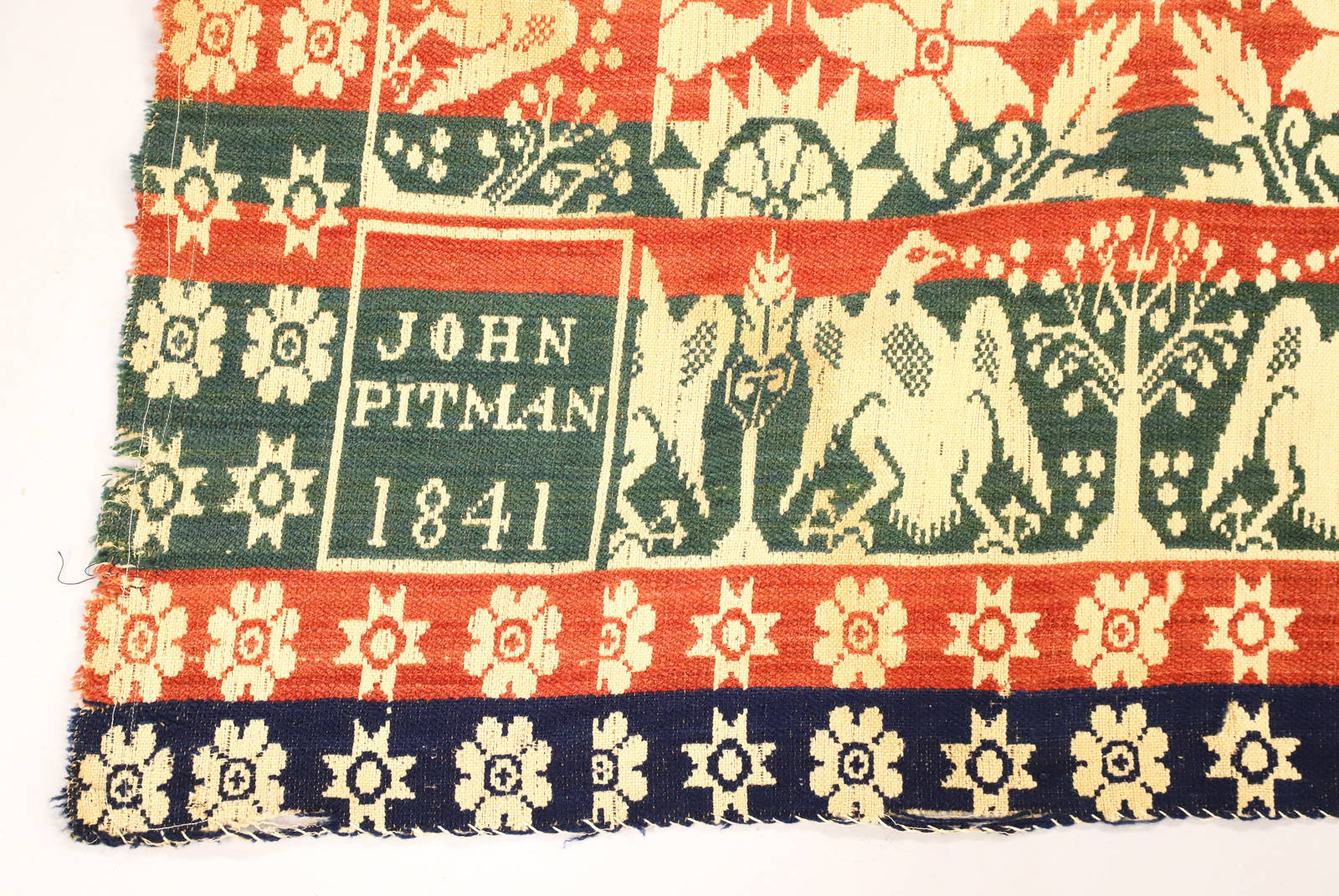 19th C. Multi-color Coverlet Auction