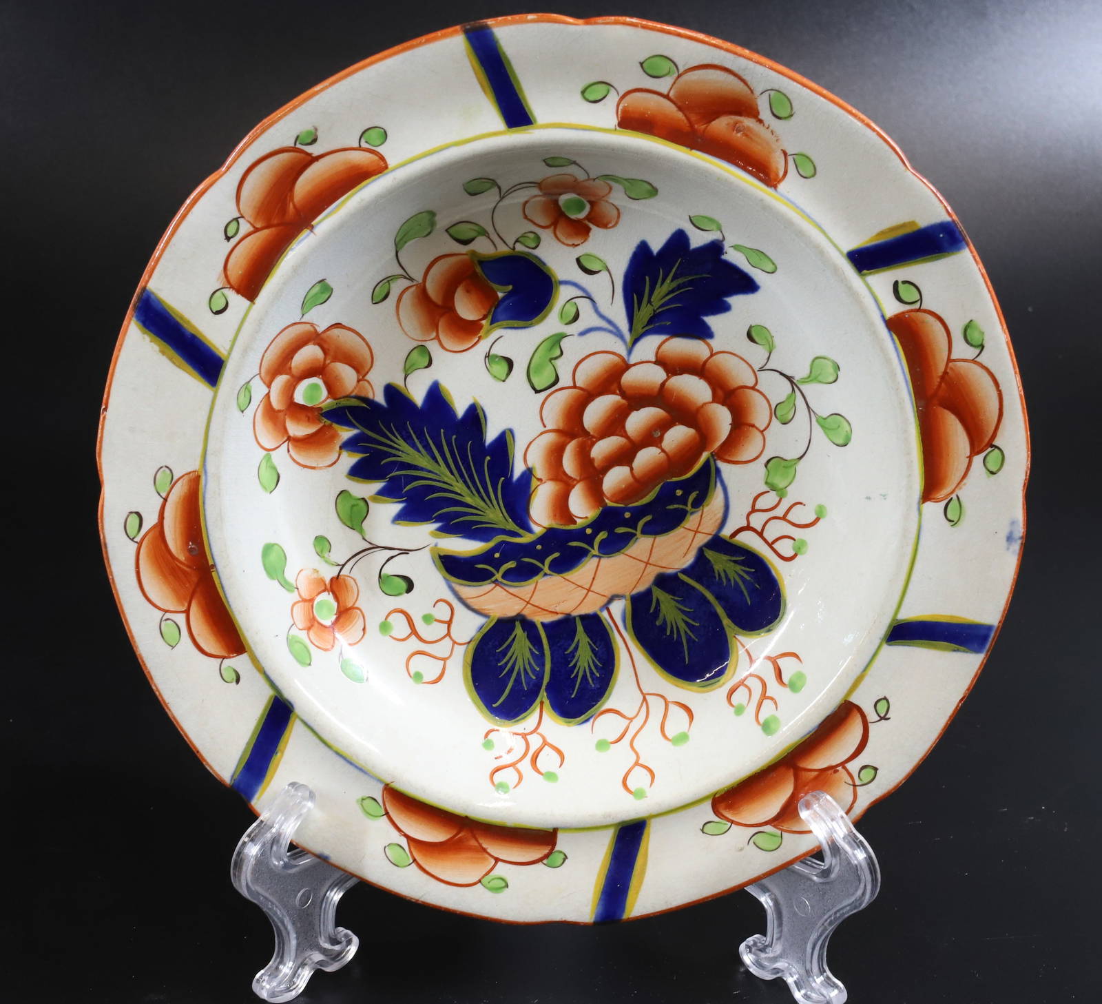 Gaudy Dutch War Bonnet Plate Auction
