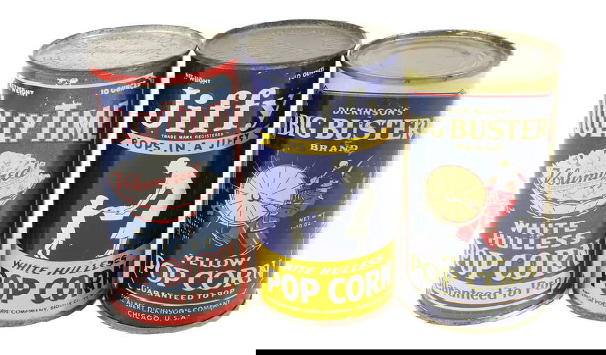 (3) Vintage Popcorn Tins