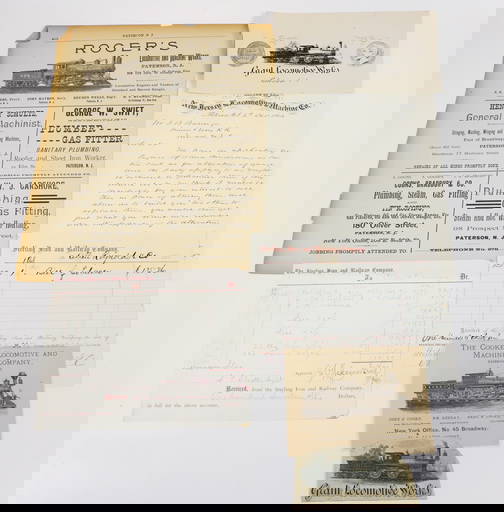 Lot Of Paterson, Nj Railroad Paperwork