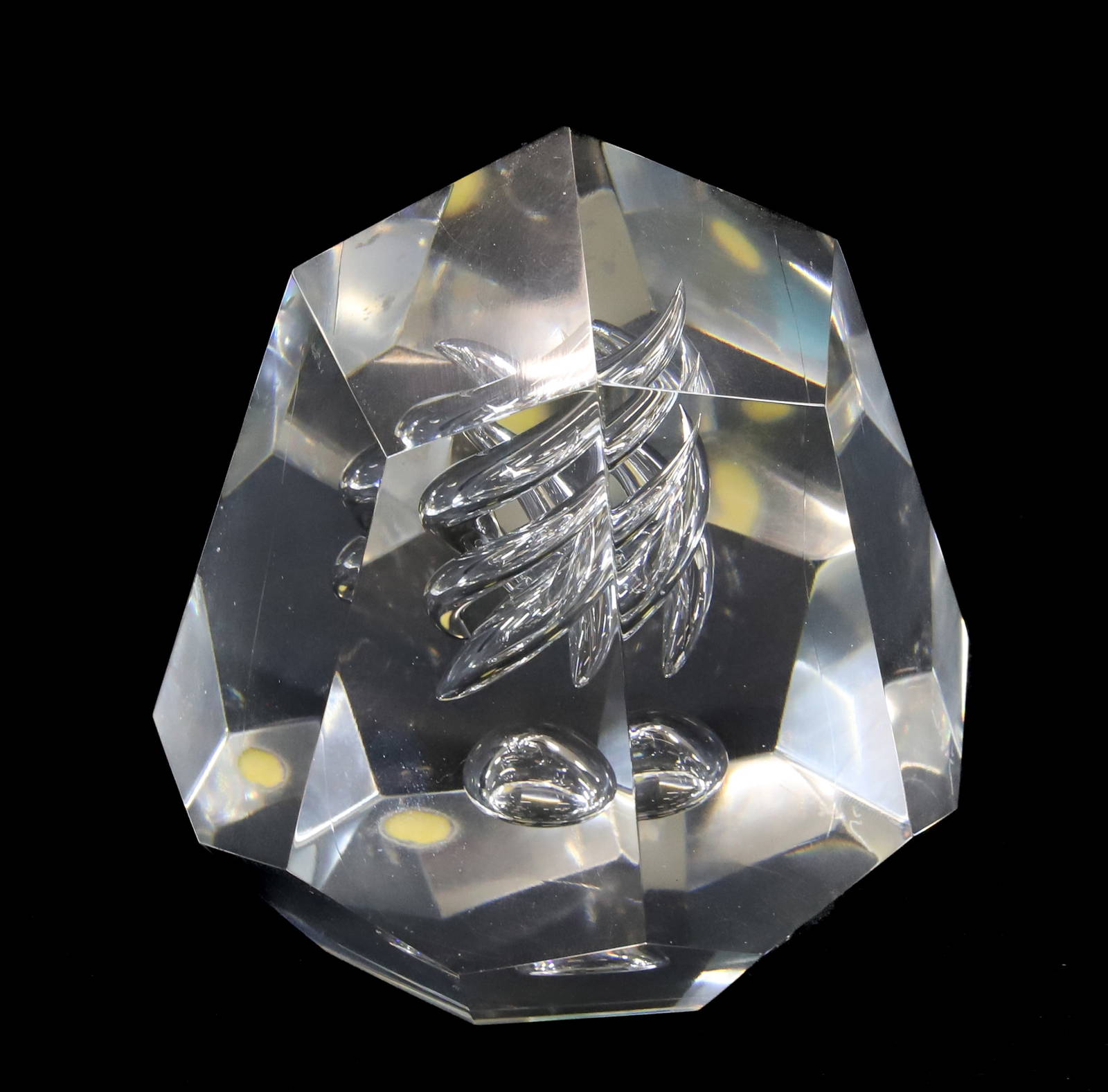 Large Cut Glass Paperweight Auction