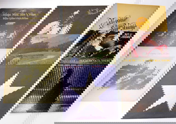 (8) Vintage Neil Young Record Albums