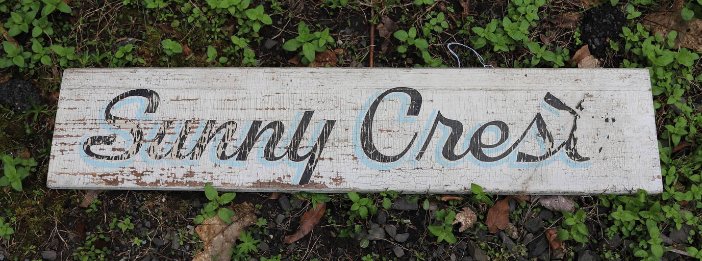 Vintage Painted House Sign