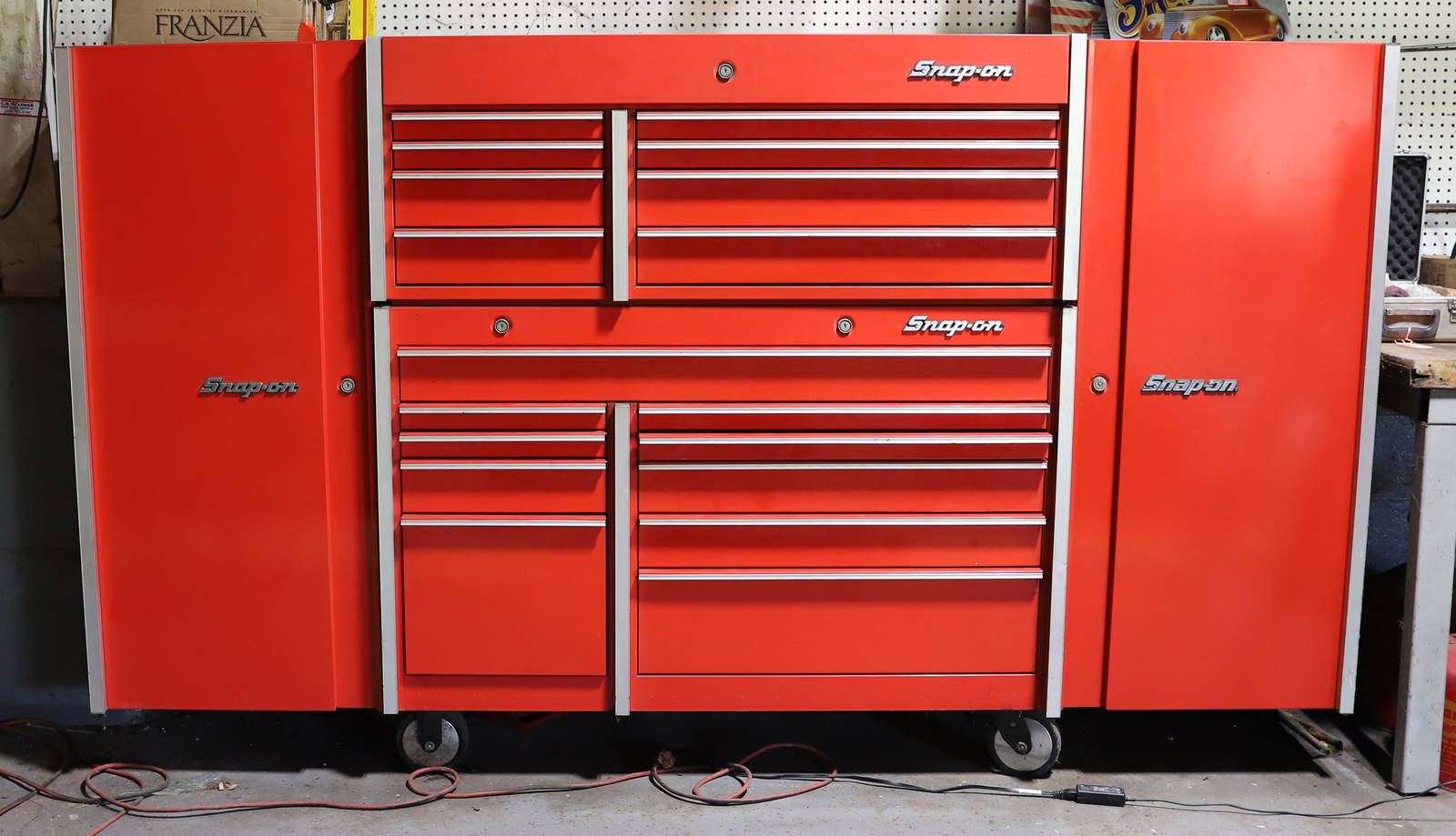 Large Snap-on Four Section Tool Box Cabinet Auction