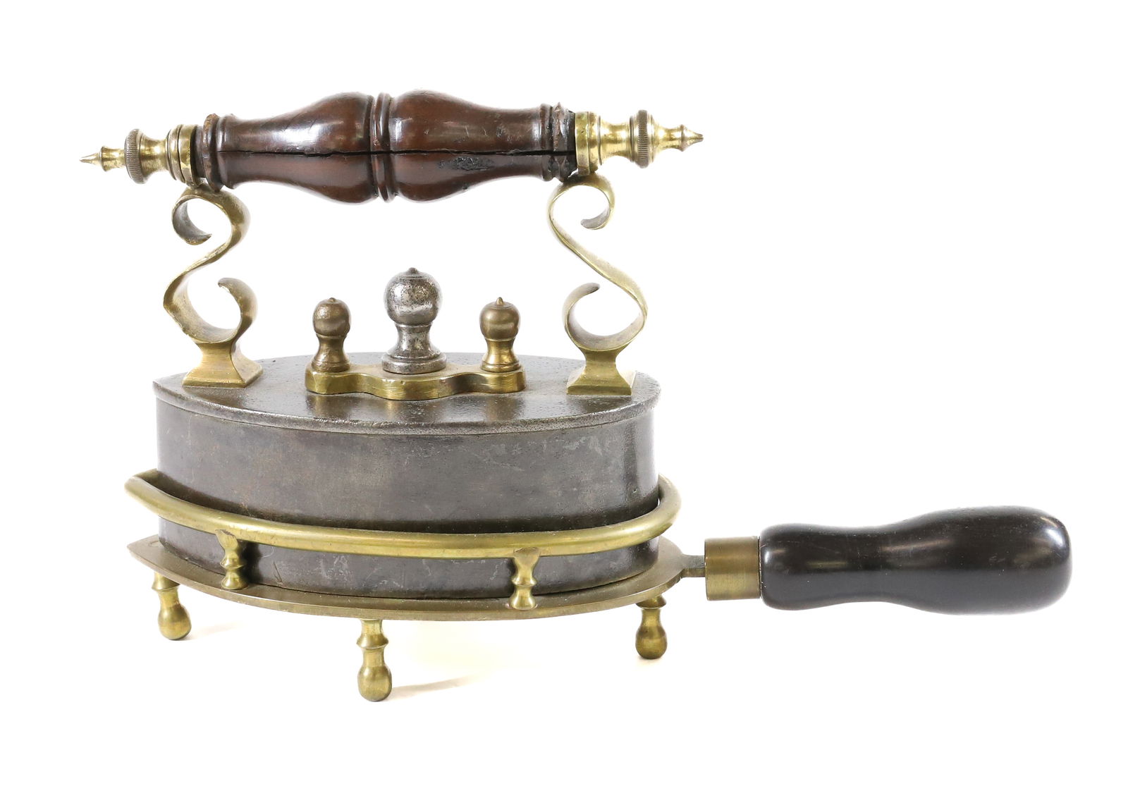 Scottish Box Iron With Trivet Auction