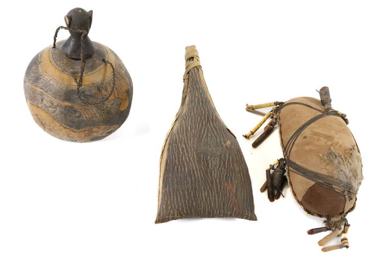 Bark Rattle, Water Gourd And More