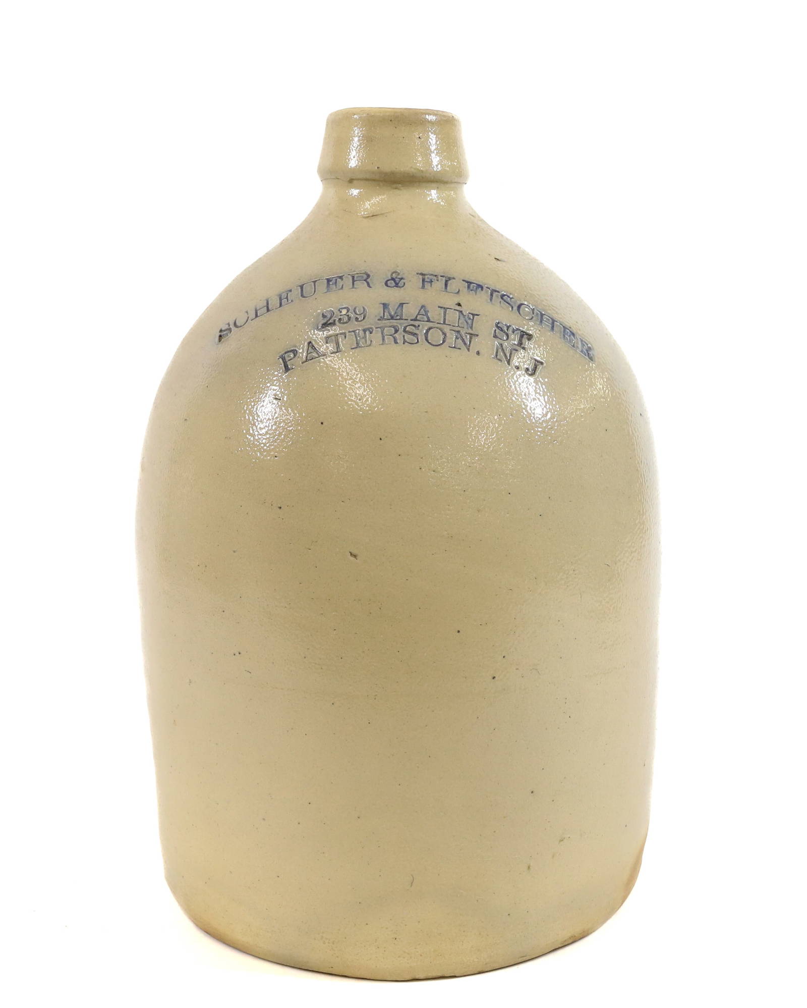 Paterson, Nj Stoneware Advertising Jug Auction