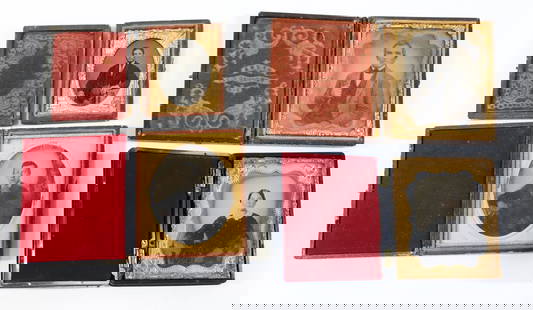 (3) Ambrotypes In Cases Auction