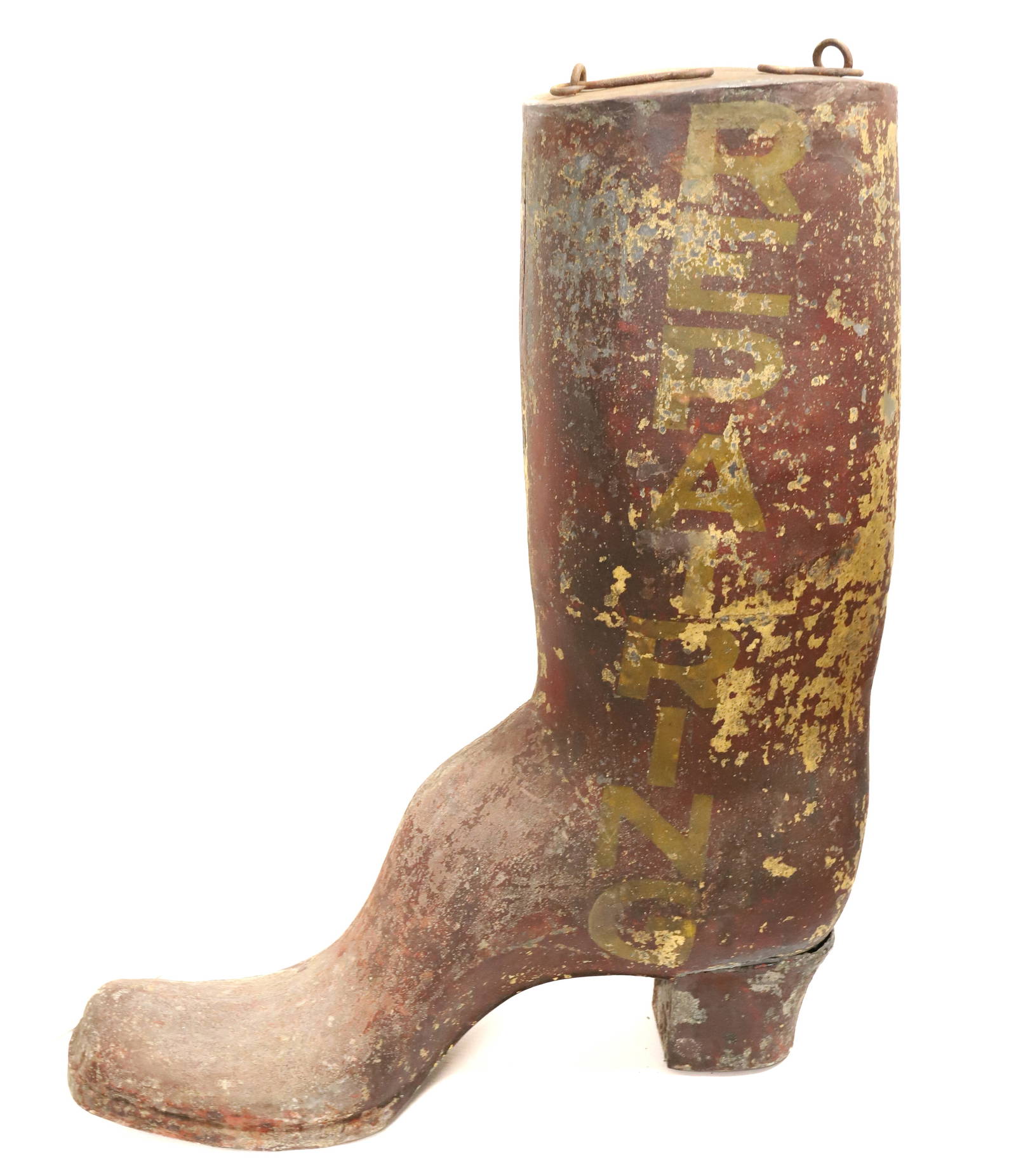 Painted Tin Boot Trade Sign Auction