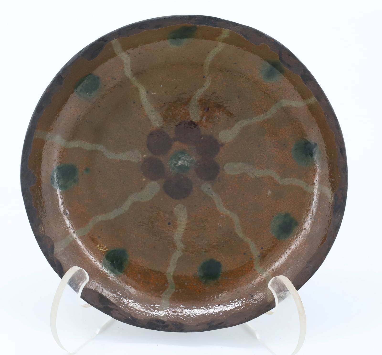 Redware Decorated Pie Plate Auction