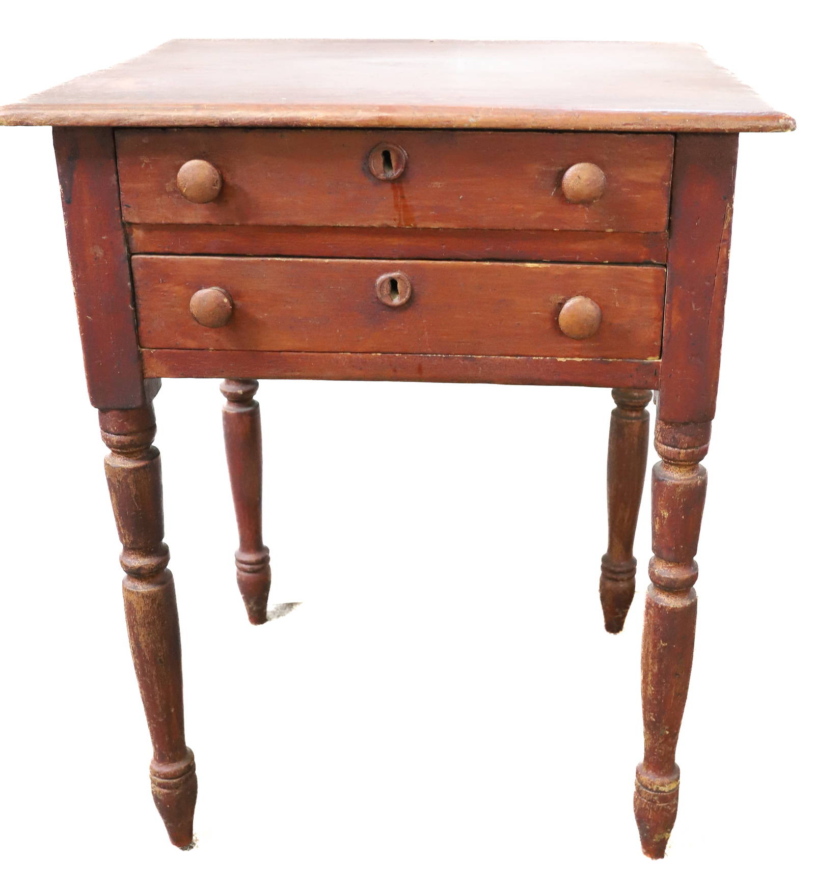 Paint Decorated Two Drawer Work Table Auction