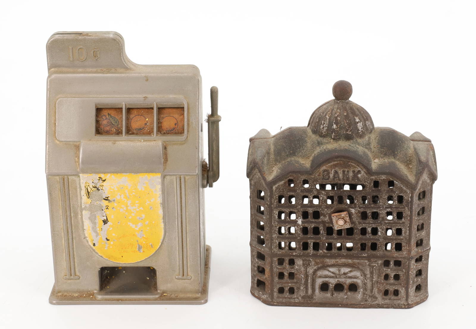 Miniature Slot Machine And Still Bank Auction